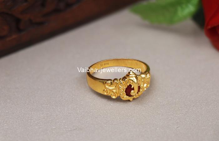 Shop Vaibhav Jewellers 22Kt Gold Zamindhari God Ring Online at Vaibhav ...